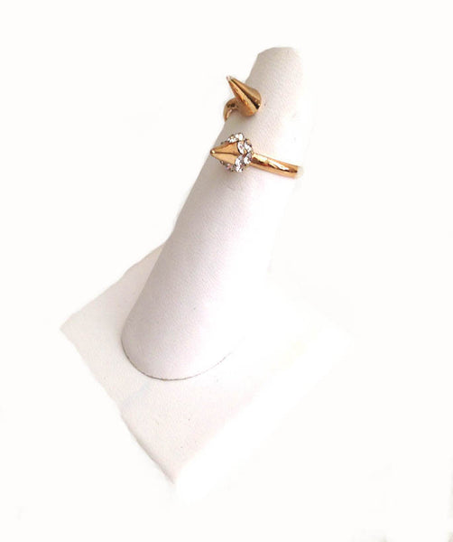 Double Spike Rhinestone Ring – Uptown Lux