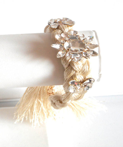 Ivory Tassel Jewel Bracelet – Uptown Lux